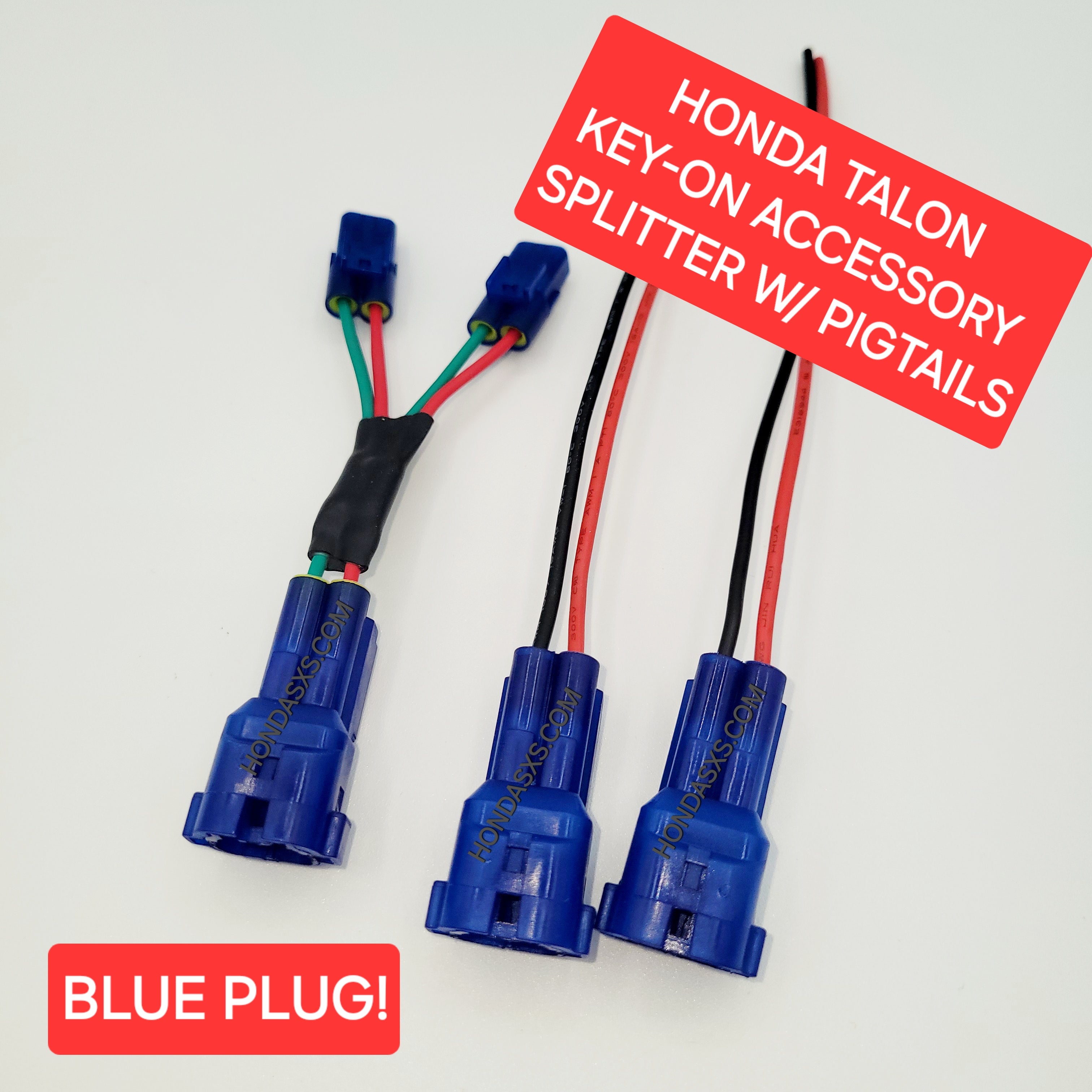 Honda Talon Key-On Accessory Splitter. Blue Plug! - The Honda SxS Club!