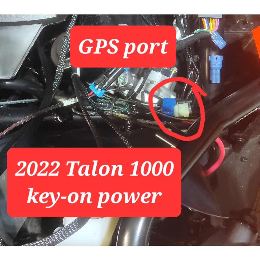 Honda Talon Key-on 2 pin harness for GPS power socket. - The Honda SxS ...